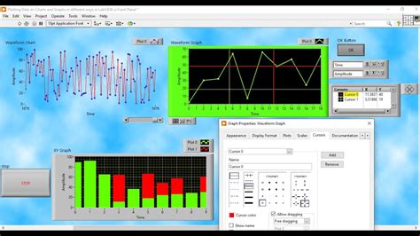 set properties of charts and graphs in labview youtube