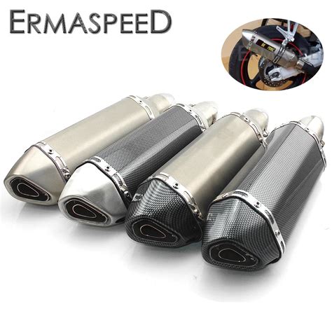 36 51mm Universal Motorcycle Exhaust Tip Muffler With Db Killer