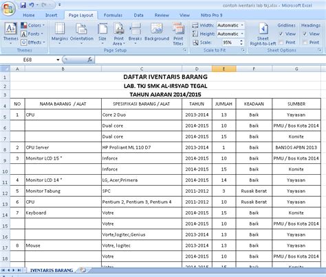Contoh Kartu Inventaris Barang Untuk Kantor Maupun Sekolah ~ Iman Jayoda