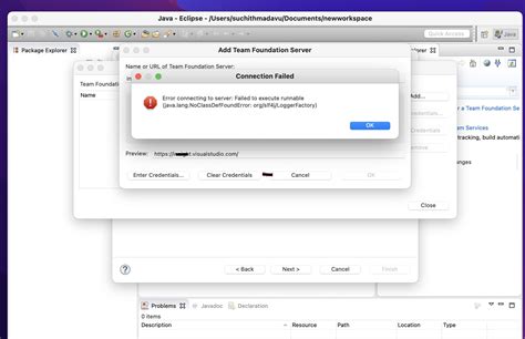 error connecting to team foundation server failed to