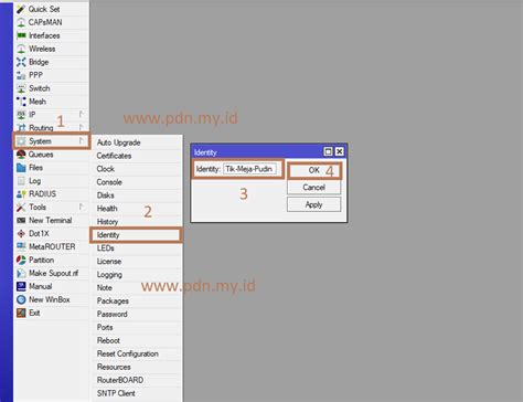 Tutorial Setting Identity Di Router Mikrotik Pdn My Id