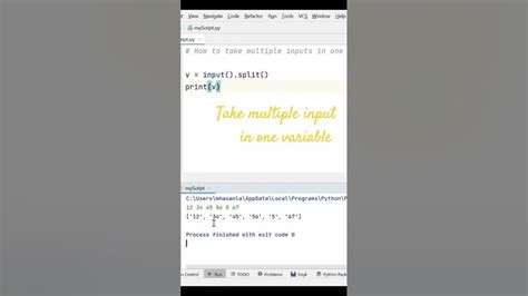 How To Take Multiple Inputs In One Variable In Python Coding Python