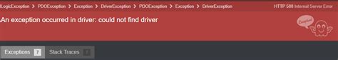 [résolu] problème lancement server symfony error 500 an exception