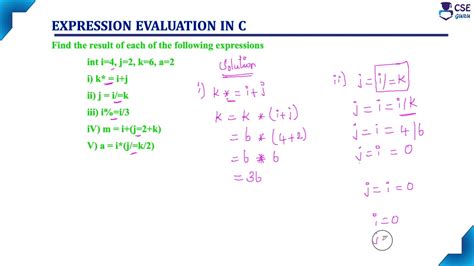 evaluate an expression in c example 5 assignment basic concepts of c