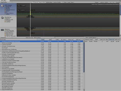 updatescreenmanagerandinput spikes in profiler questions and answers