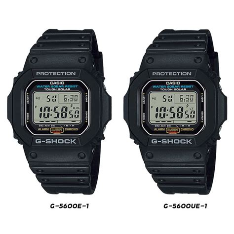 Casio G Shock นาฬิกาข้อมือผู้ชาย สายเรซิ่น รุ่น G 5600e G 5600e 1 G