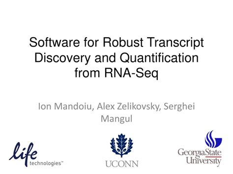 Ppt Software For Robust Transcript Discovery And Quantification From