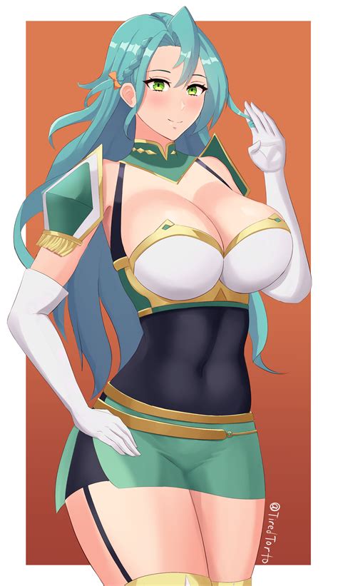 Rule 34 Absurdres Aqua Hair Bare Shoulders Blush Border Bow Breasts