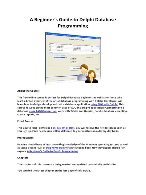 beginner s guide to delphi database programming