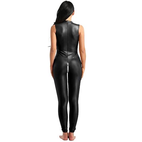 Dance Costumes Exotic Dancewear Leotard Onesie Metal Chain Splicing
