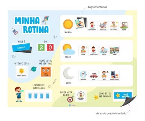 Kit Quadros Educativos Infantil Rotina Quadro De Incentivo à Venda Em