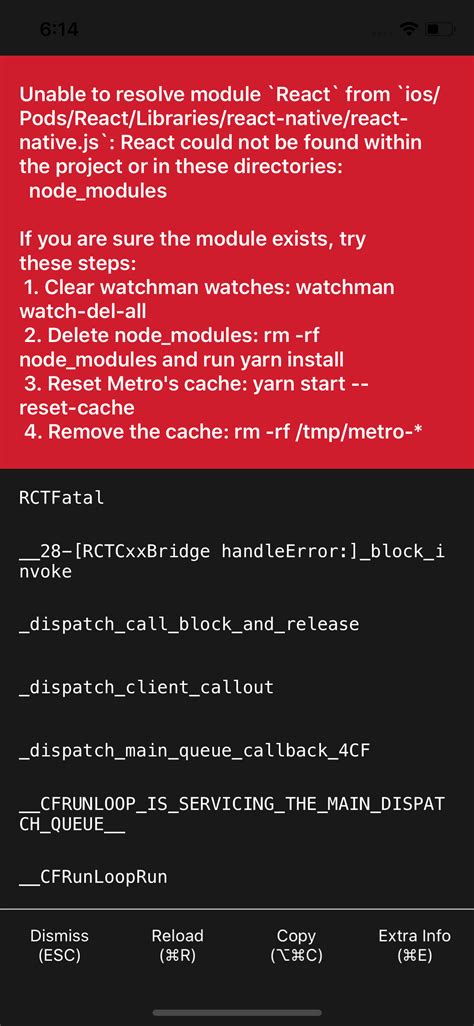 unable to resolve module react after upgrading to 0 61 4