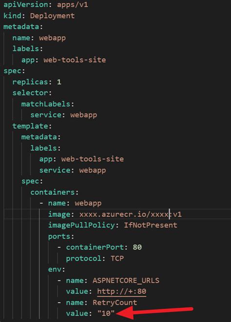 如何在 kubernetes environment variable 內使用 int