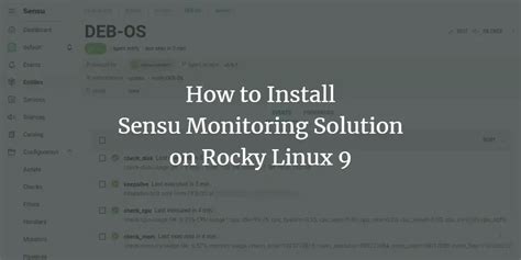 How To Install Sensu Monitoring Solution On Rocky Linux 9 Kirelos Blog