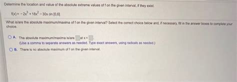 Solved Determine The Location And Value Of Tho Absolute