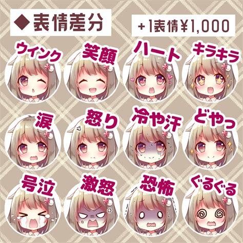 リピーター様専用 追加差分を制作します 表情差分 ポーズ差分 衣装差分 髪型差分 アイテム差分
