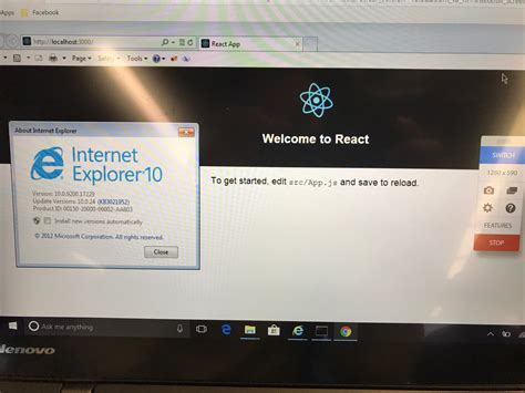 react web app is not working on ie 10 · issue 11429 · facebook react · github