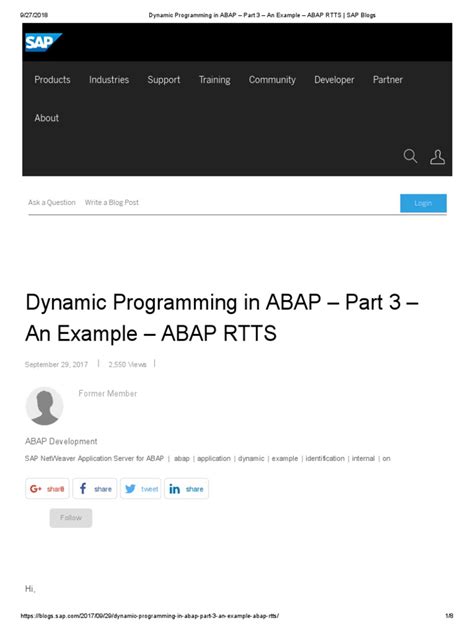 dynamic programming in abap part 3 an example abap