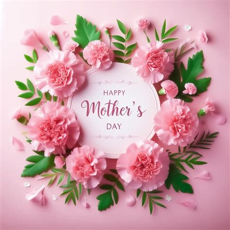 Premium Vector Happy Mothers Day Pink Floral Greeting Card Desihn