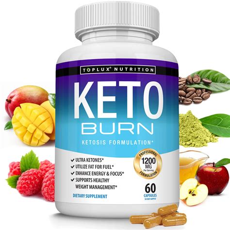 Top Lux Keto Burn Pills 1200mg Weight Loss Supplement Fit Formula