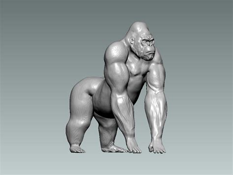 Stl File Gorilla Design Imitate Decorate 3d Model 🦍 ・3d