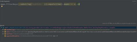 error during generated code invocation tellij debugger engine