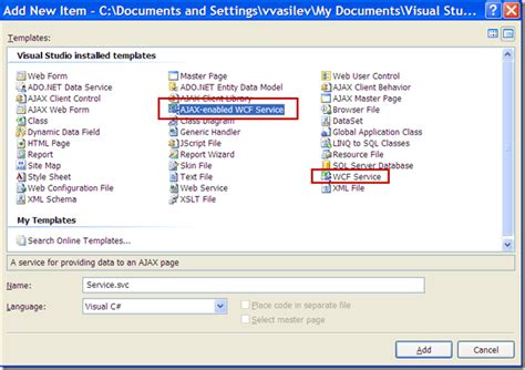 how to use wcf services with asp ajax databound control