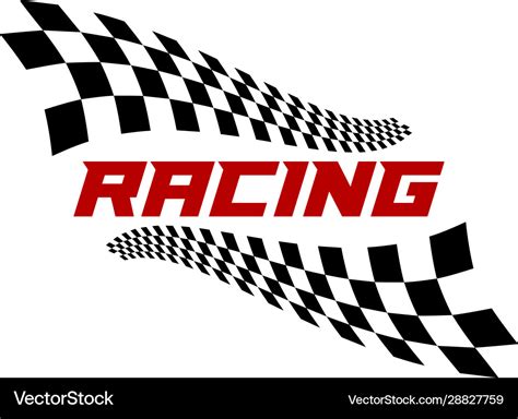 Race Flag Logo Icon Racing Logo Concept Modern Vector Image