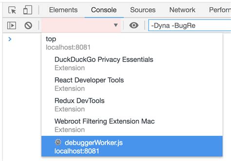 access local variables in react native debugger