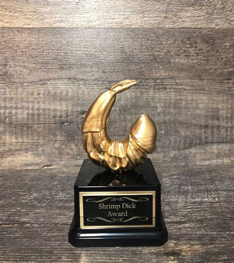 Funny Shrimp Dick Trophy Ball Buster Award Loser Sacko Trophy Etsy