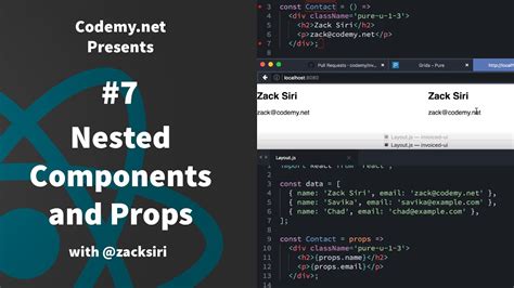 react nested components and props youtube