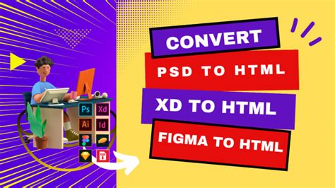 expert in html css bootstrap conversion from figma sketch psd and xd
