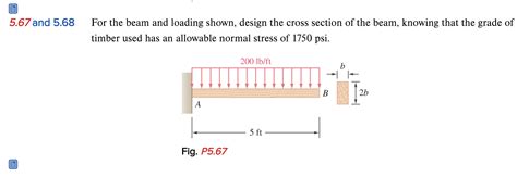 Solved For The Beam And Loading Shown Design The Cross