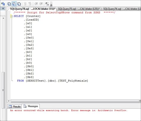 arithmetic overflow error converting float to data type numeric in sql