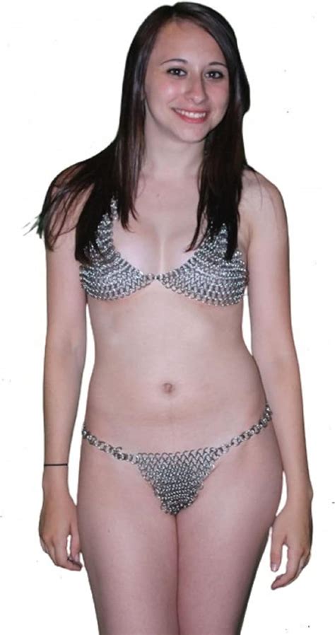 Medieval Festival Bra Bikini Set Bra Pantie Butted Silver