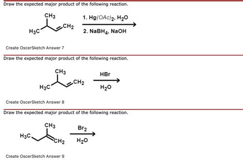 Draw The Major Product Of The Following Reaction Sequence