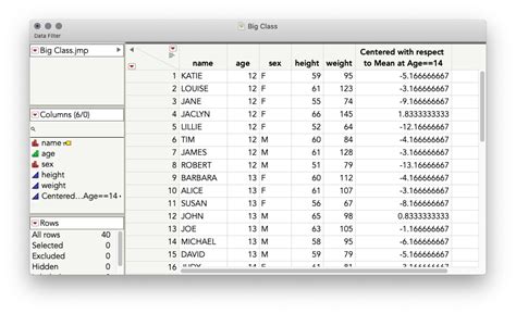solved re formula to subtract the average of a subset from a data