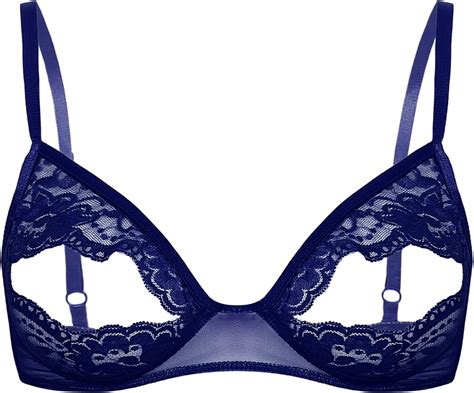 Choomomo Womens Embroidery Floral Lace Wire Free Unlined Bra Nipples