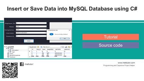 insert or save data into mysql database using c