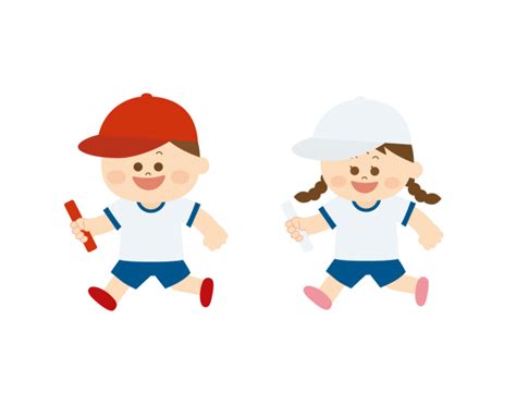 運動会リレー1 無料イラスト素材｜素材ラボ