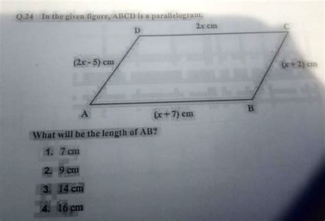 Solved In The Given Figure Abcd Is A Parallelogram