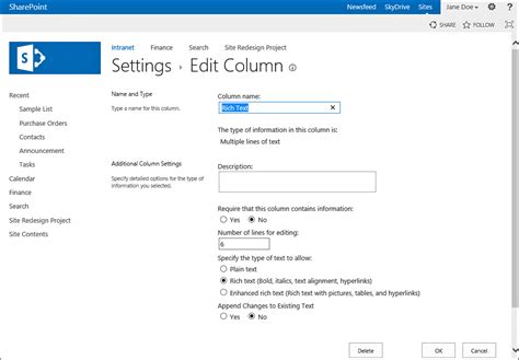 sharepoint 2013 choose a column type part 1 single