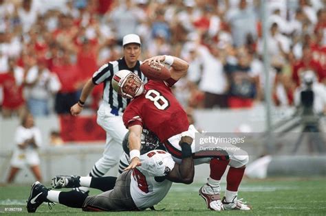 San Francisco 49ers Qb Steve Young In Action During Sack Vs Tampa Bay