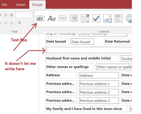 access 2016 cannot write on a text box microsoft community