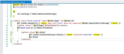 default value for dropdown list using umbraco and getting started