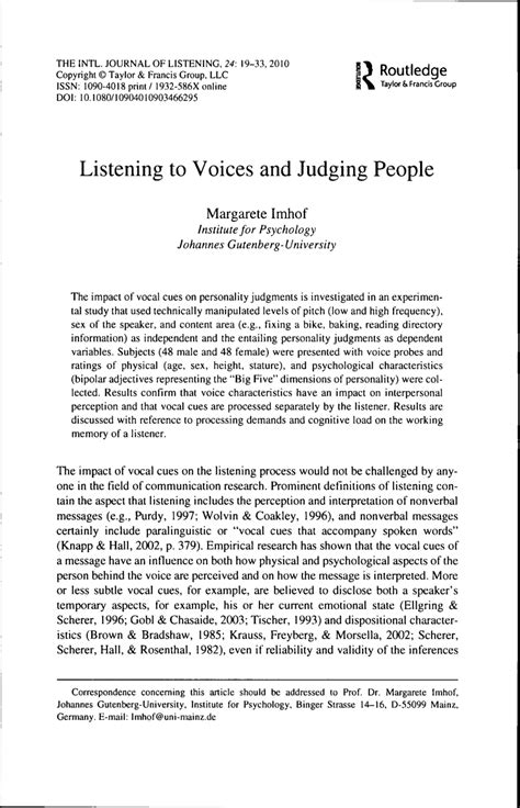 pdf listening to voices and judging people