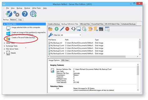 backing up files and folders knowledgebase macrium reflect