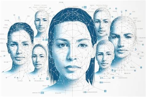 Premium Ai Image People Face Recognition Concept Wireframe