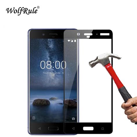 2pcs Glass For Nokia 8 Screen Protector Film Anti Brust 2 5d Tempered