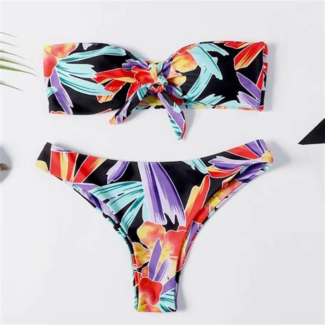 Women Print Push Up Padded Beach Bikini Set Swimsuit Beachwear Sexy